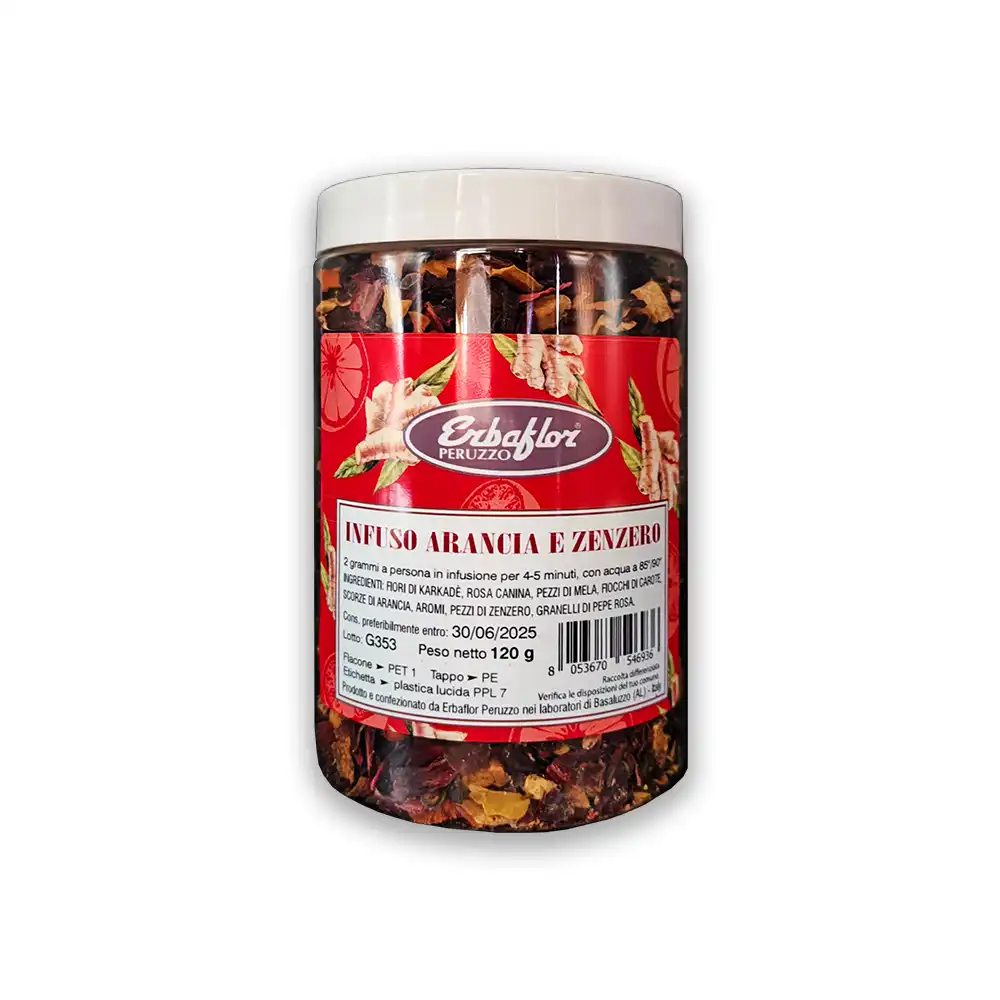 Infuso Arancia Rossa e Zenzero • Erbaflor Peruzzo